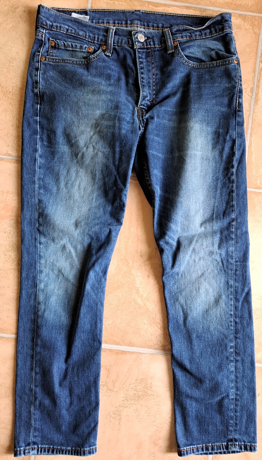 Levi Strauss Men 511 Slim Stretch Cotton Denim Jeans 34x30 Dark Blue