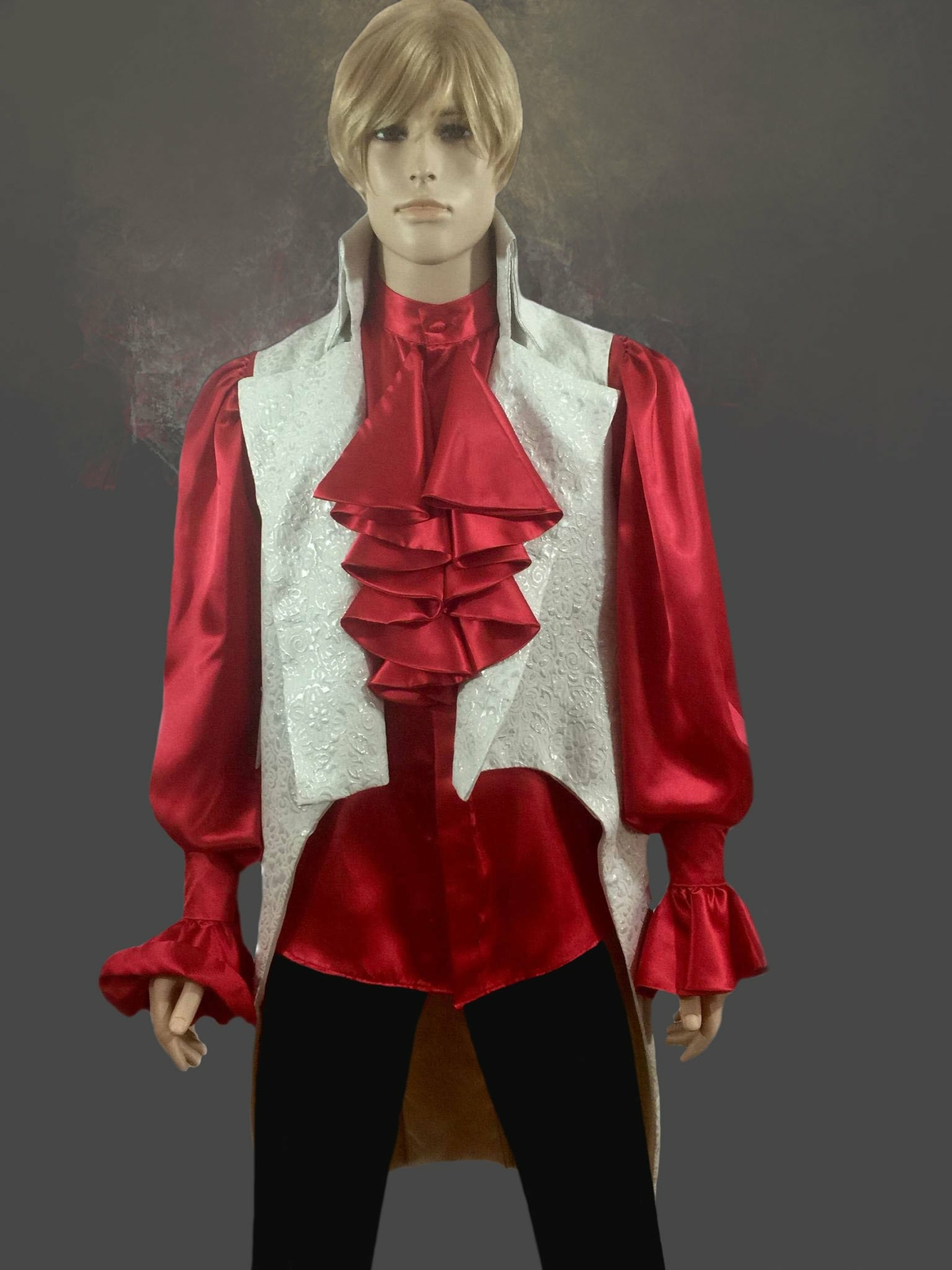 Satin Front Cascade Men's Ruffle Shirt | eBay