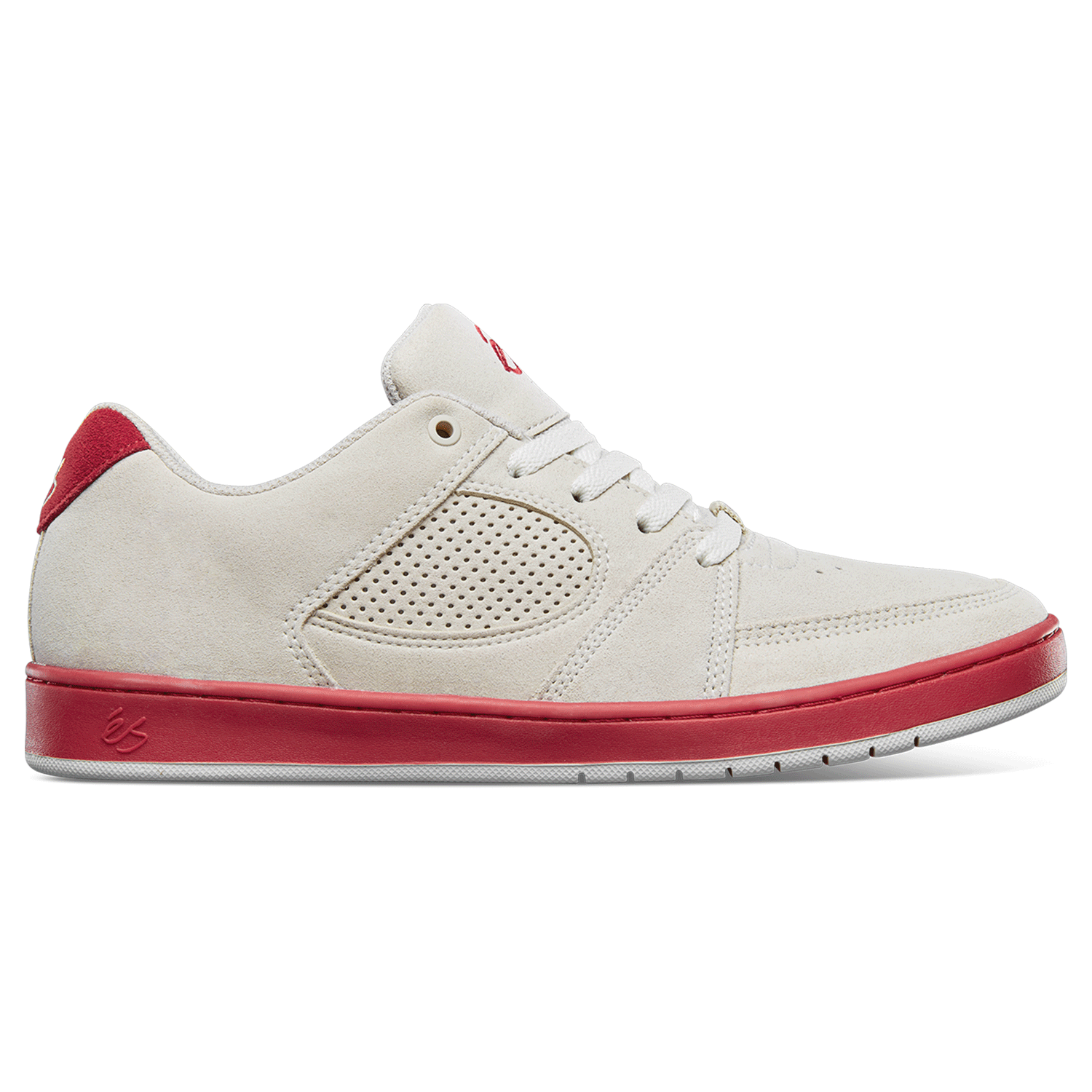 Es Skateboard Shoes Accel Slim White/White/Red Mens | eBay