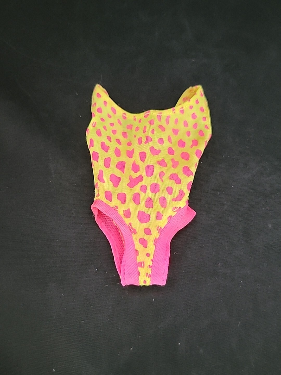 Barbie Doll Outfit Leotard Pink Yellow Swimsuit Matching Skirt Mules ...
