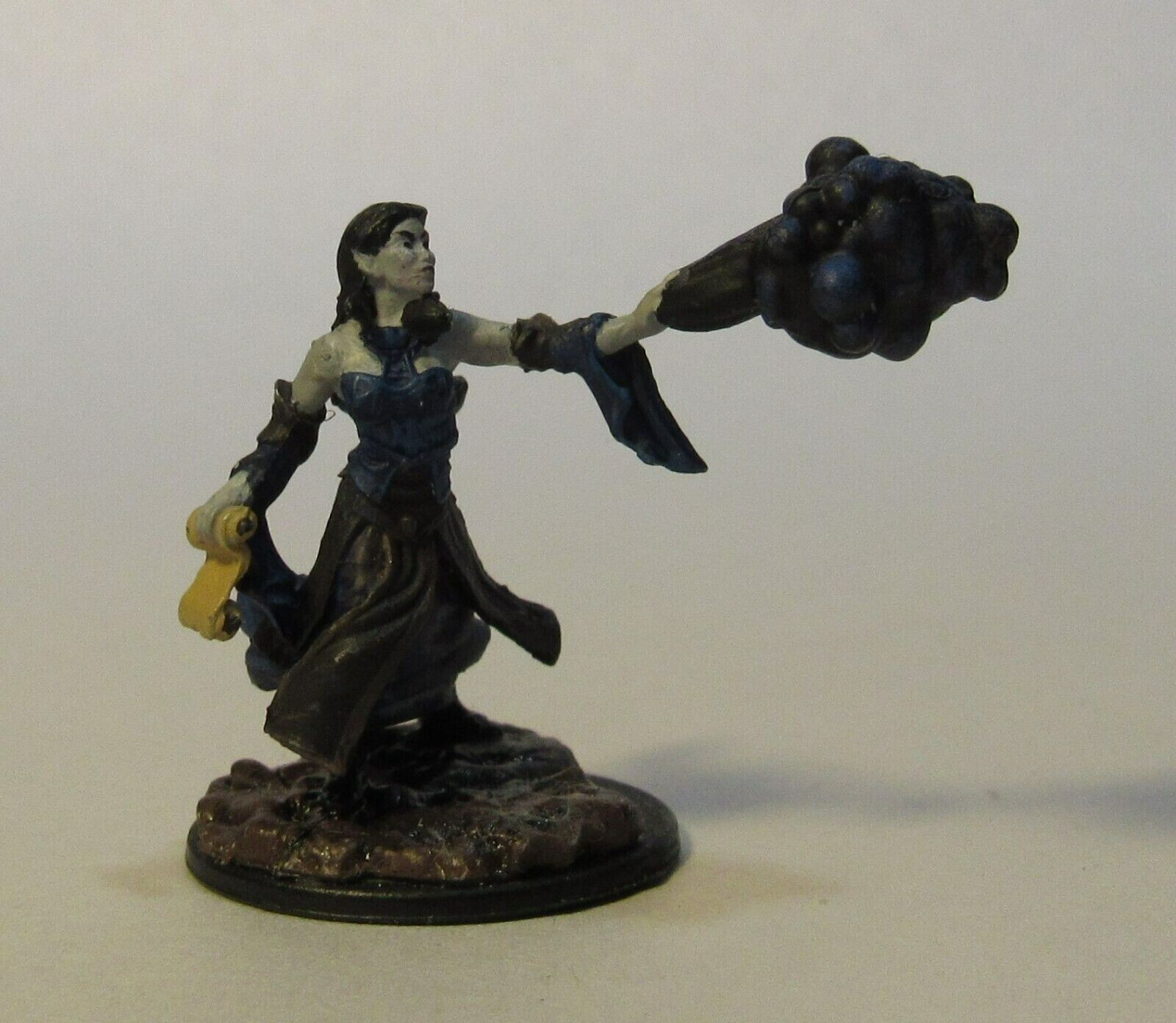 painted miniature female dark elf drow sorcerer or wizard figure dnd ...