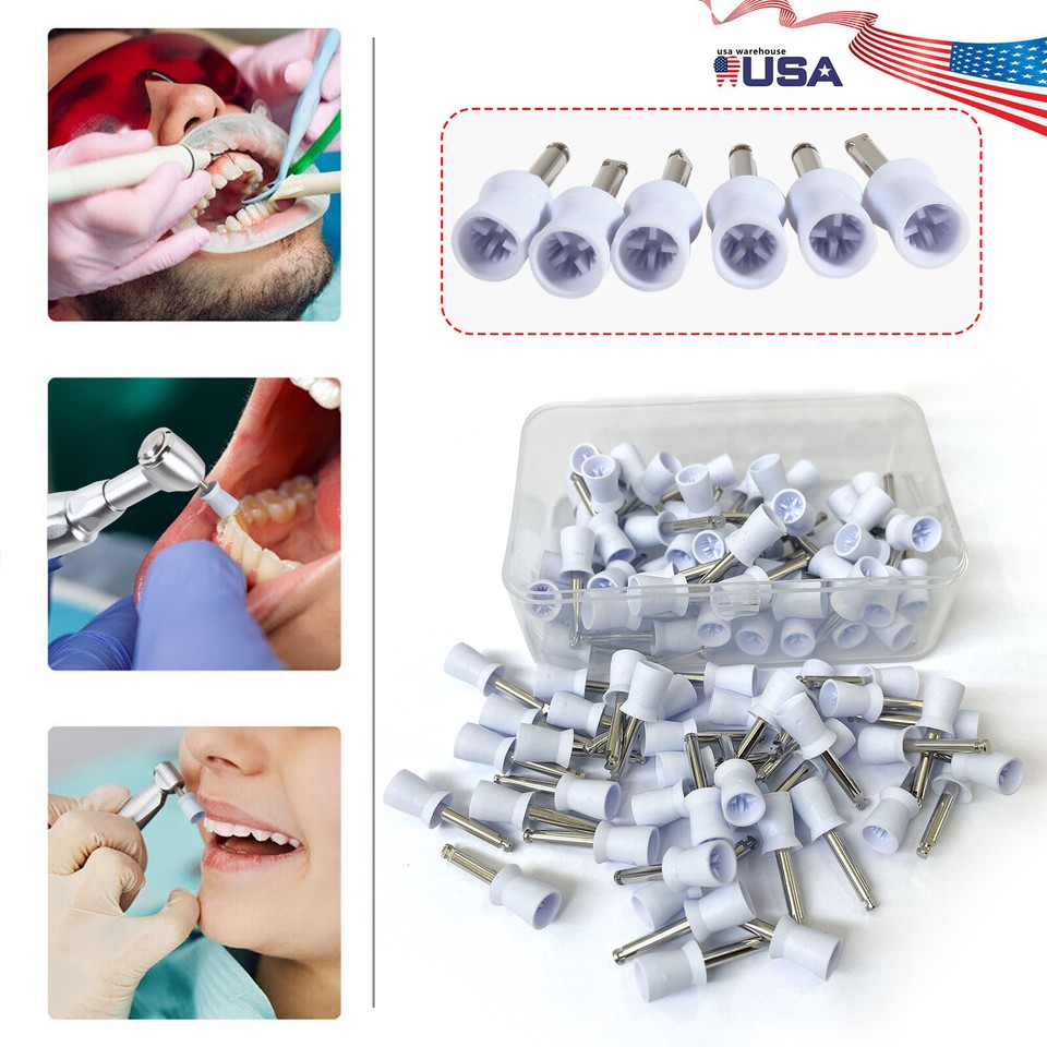 100-500Pcs Dental Prophy Tooth Polishing Cups Latch Type Rubber 4 ...