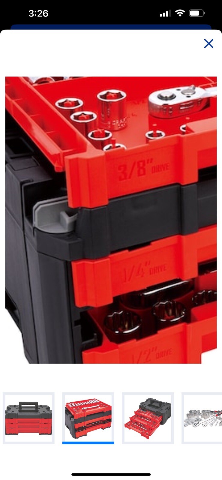 CRAFTSMAN 3 DRAWER TOOL CASE 230 PC VERSASTACK EMPTY **TOOLS NOT ...