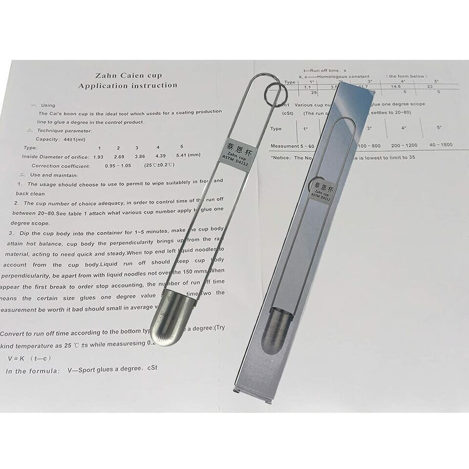 Paint Viscosity Tester #4 Zahn Viscosity Cup - Pure Copper Flow Cup ...
