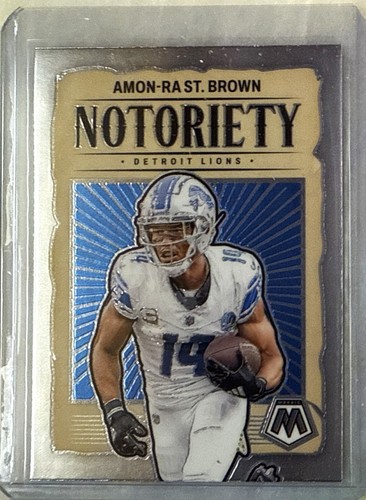 2024 Panini Mosaic Amon-Ra St. Brown Notoriety Insert Card- #12 Detroit ...
