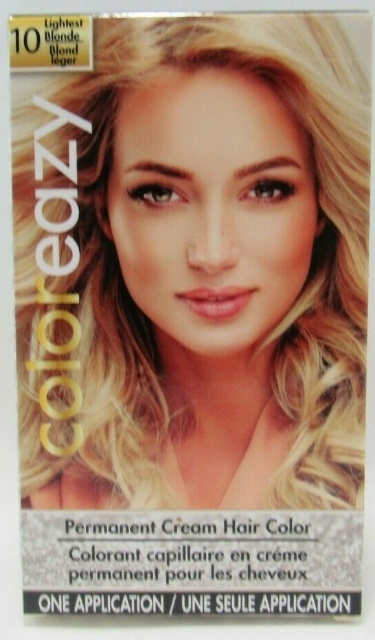 Coloreazy Permanent Cream Hair Color #10 Lightest Blonde | eBay