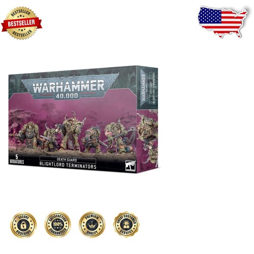 Unpainted Death Guard Blightlord Terminators - Assemble 5 Epic Models ...