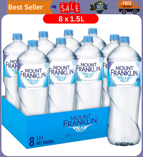 Mount Franklin Pure Australian Spring Still Water Multipack Bottles 8 X ...
