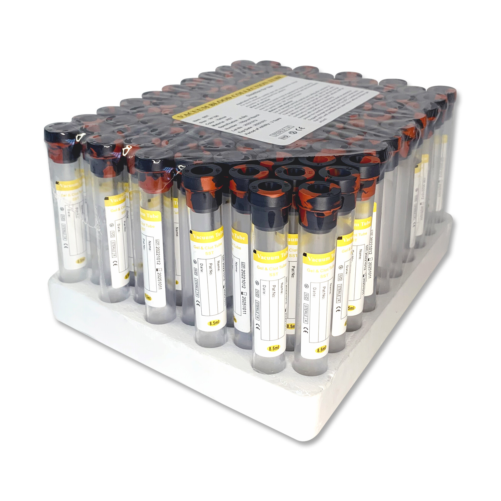 Vacuum Gel Tubes SST, Tiger top, 16x100mm 8.5mL, EXP 10/2025, 30073 | eBay