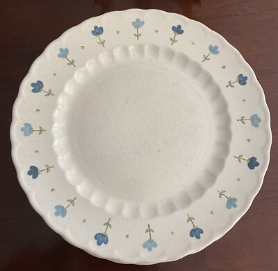 Dinner Plate Vernon Ware By Metlox True Blue Hand Painted Blue Flower ...