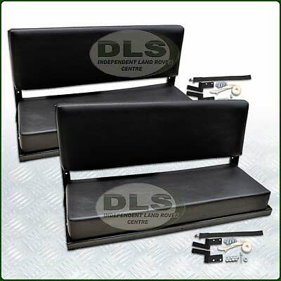 Rear Bench Seat Set Black Vinyl Land Rover Defender 90 to`07, Series ...