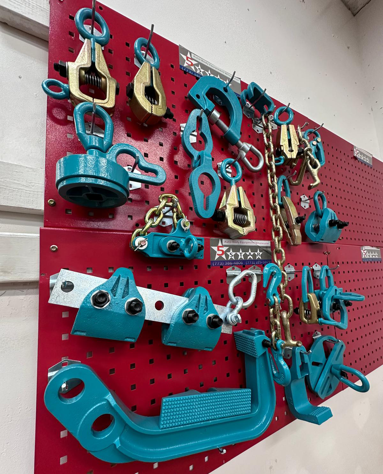 22 PIECE AUTO BODY FRAME MACHINE PULLING TOOLS & CLAMPS VALUE SET | eBay