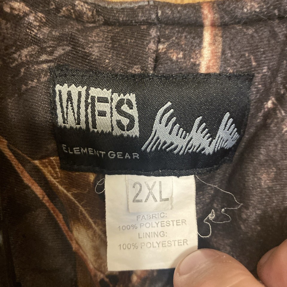 WFS Burly Camo Insulated Woodland Hunting Bibs Great Condition 2XL Cold ...