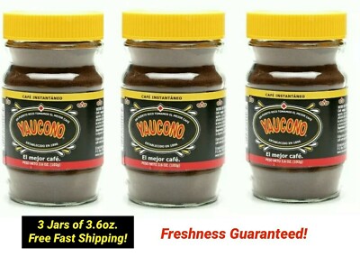 (3 Jars 3.6oz) Yaucono Instant Coffee Jar Cafe Yaucono instantaneo de ...