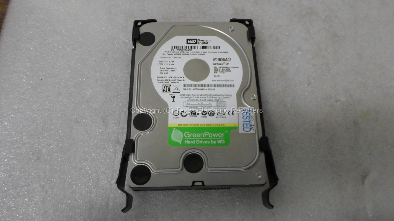 Western Digital WD5000AACS WD5000AACS-00G8B0 500GB SATA Hard Drive ...