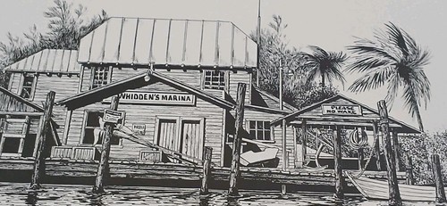 Vintage Douglas M HAAG 1987 Whidden's Marina Boca Grande Signed ...