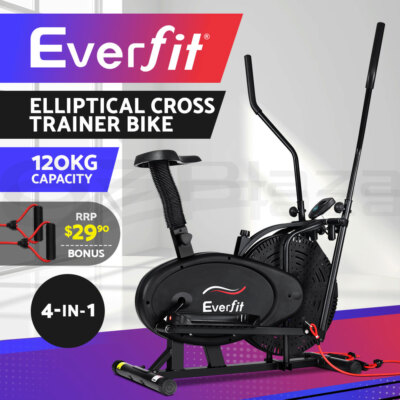 Everfit Exercise Bike 4in1 Elliptical Cross Trainer Bicycle Home Gym ...
