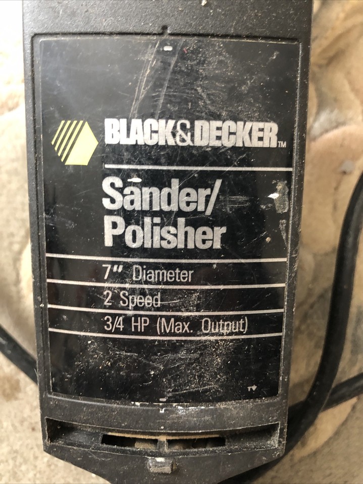 Vintage Black And Decker Sander Polisher Model #9531 7" Diameter 2 ...
