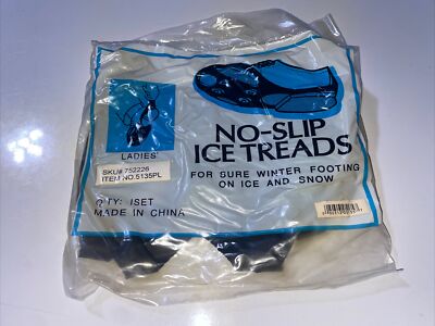 Pair Ladies No Slip Ice Treads ITL New in Package Sure Winter Footing ...