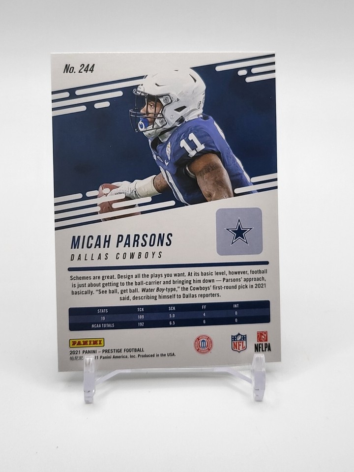 Micah Parsons ROOKIE CARD 2021 Panini Prestige #244 Dallas Cowboys (RC ...