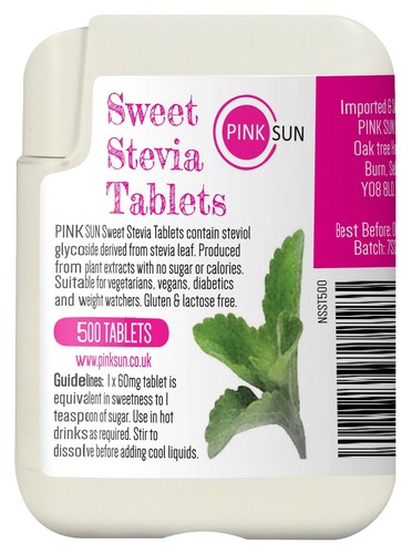 Stevia Tablets 500 Tabs Steviol Natural Sweetener Diabetic Sugar Free ...