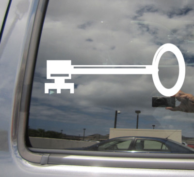 Vintage Key - Locksmith Retro Old Skeleton Car Window Vinyl Decal ...