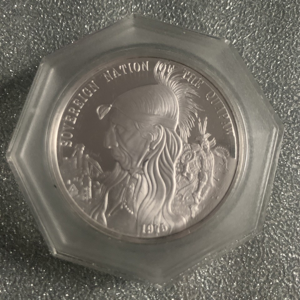 Franklin Mint Sovereign Nation of the Quapaw Tribe .999 Silver Medal ...