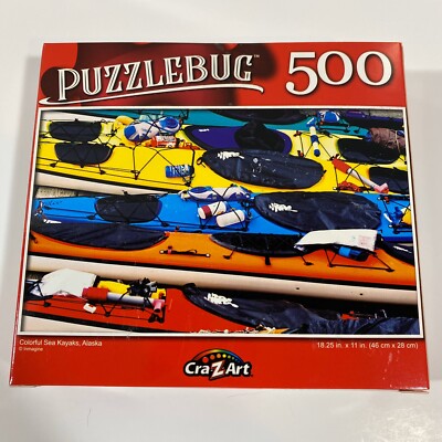 New Puzzlebug 500 piece jigsaw puzzles Colorful Sea Kayaks FREE ...