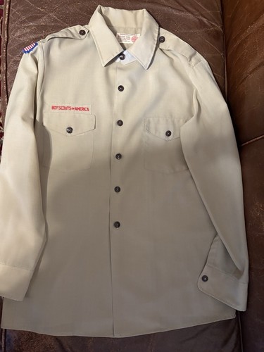 Poly Wool Boy Scout BSA UNIFORM SHIRT Men’s Sm - Scouting America LS ...