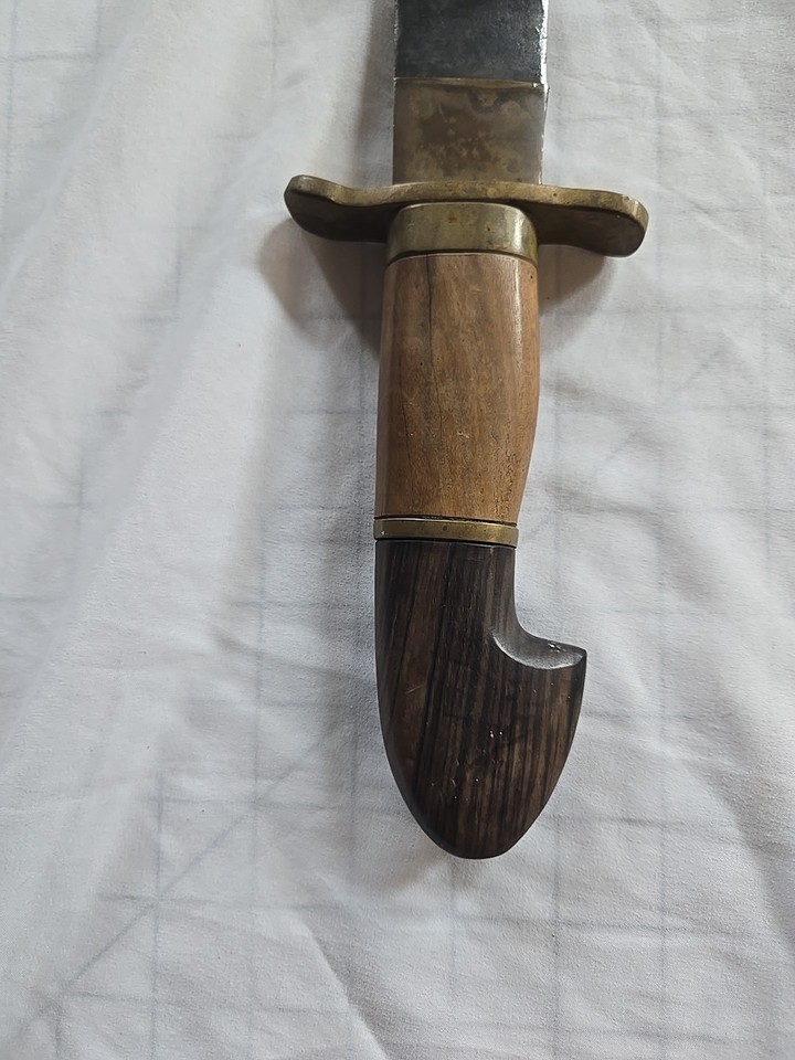 Collectible Vintage Rare Forged Short Sword/Machete Brass And Wood ...