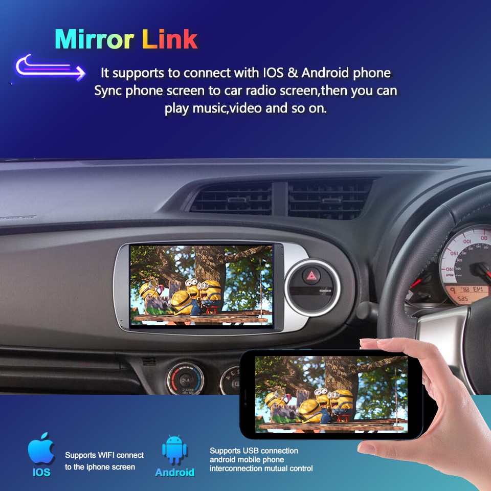 Car Stereo Android 14 For Toyota Yaris Vitz 2012-2017 Navi Car Play BT ...