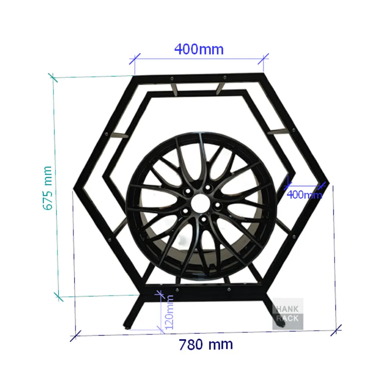 22'' Wheel Display Stand Honeycomb Shape Hive Display Stand for Car ...