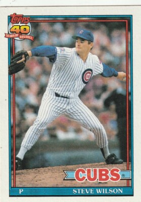 FREE SHIPPING-MINT-1991 Topps Steve Wilson #69 CUBS-40 YEARS OF ...