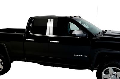 Chrome Decorative Pillar Post Trim Fits 15 Chevy Silverado Double/Crew ...