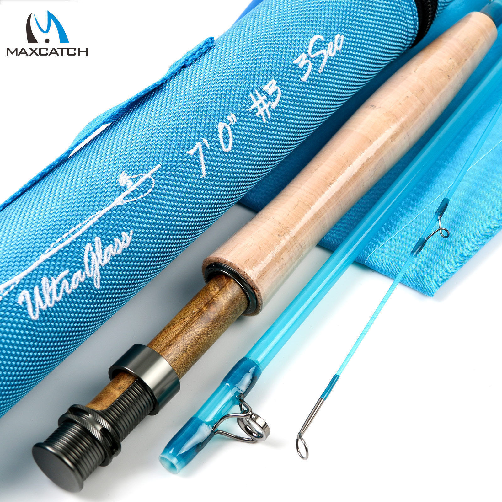 Maxcatch 3-8WT Fiberglass Fly Fishing Rod in Blue,Orange,or Transparent ...