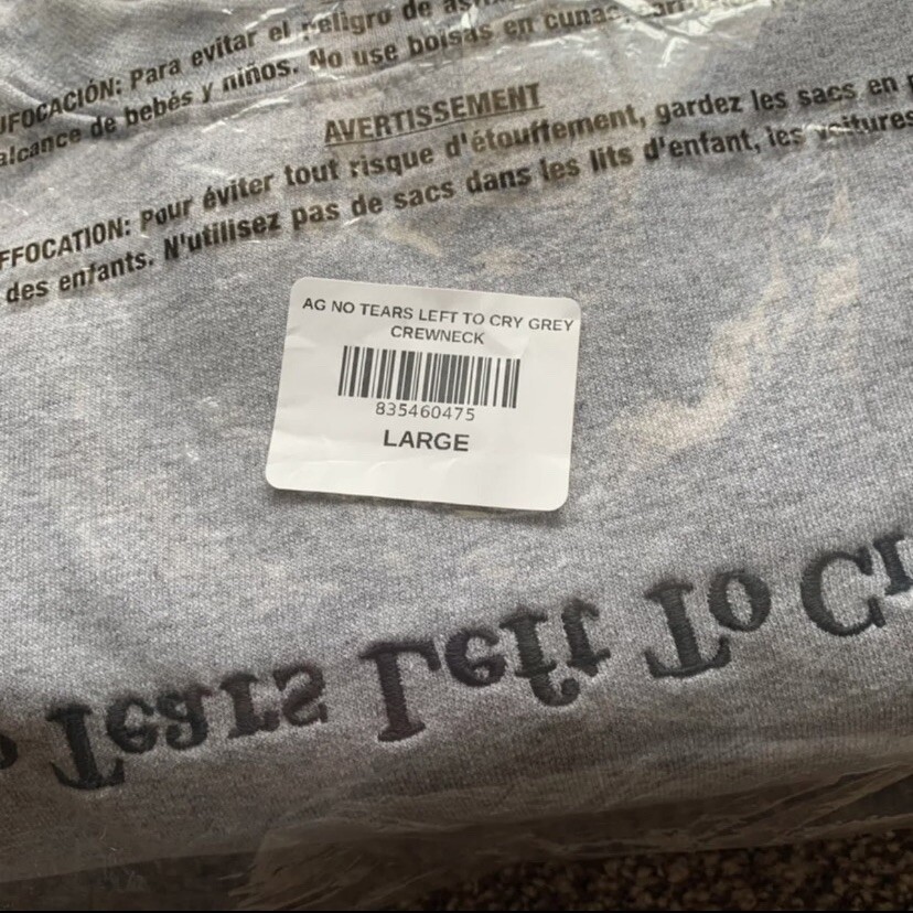 NEW Size Large Ariana Grande No Tears Left To Cry Crewneck Sweatshirt ...