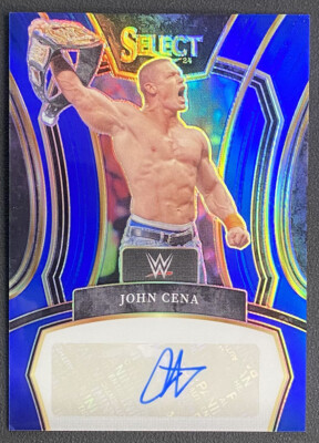 2024 Panini Select WWE John Cena Blue Prizm Legends Auto /49 | eBay