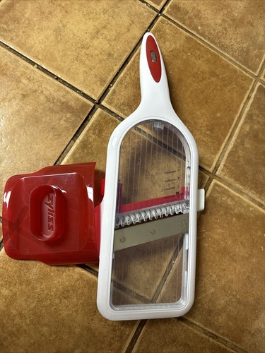 Zyliss Food Prep Slicer Fruit Vegetable White Adjustable Safety Blade ...