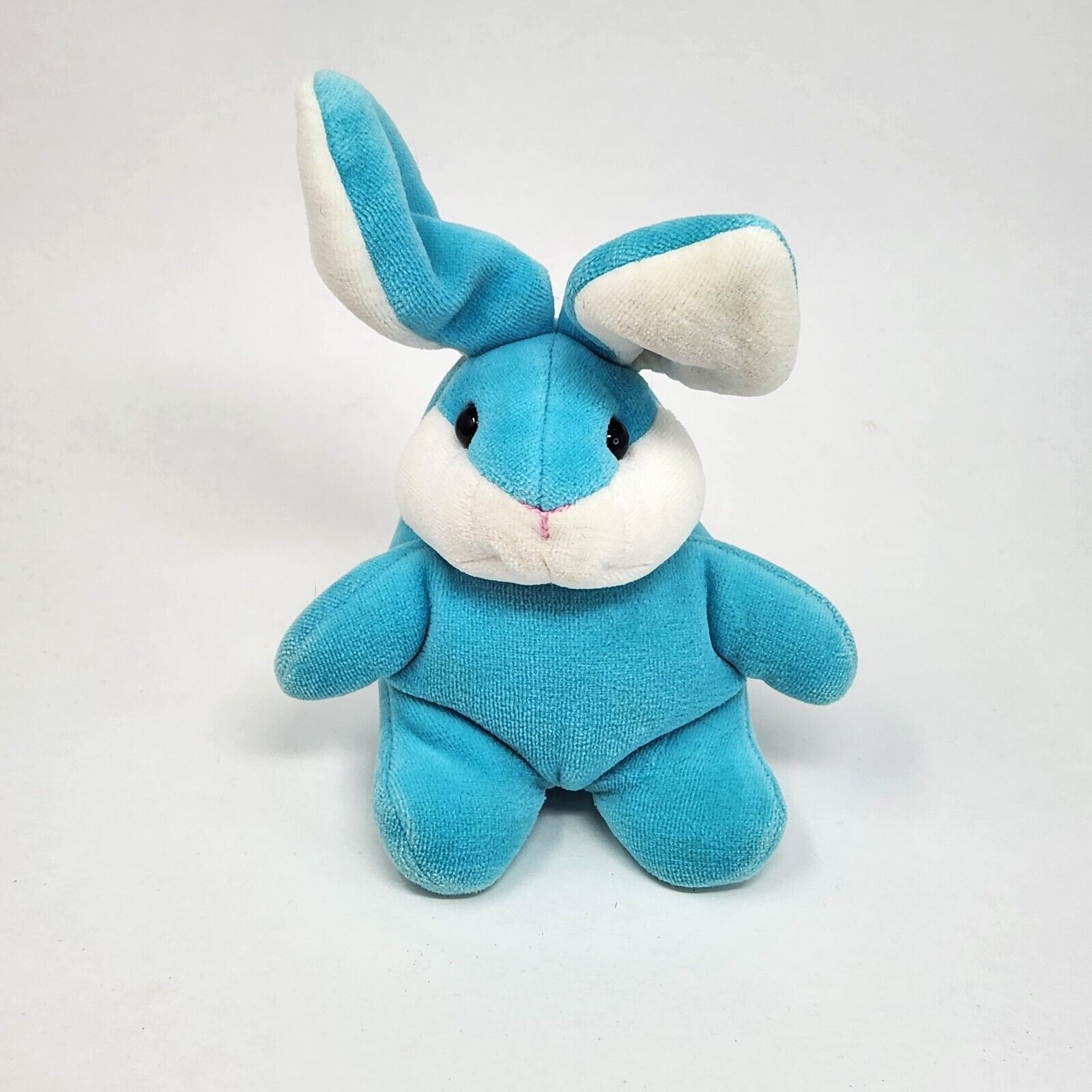 6" VINTAGE 1982 KINDER GUND BABY BLUE BUNNY RABBIT STUFFED ANIMAL PLUSH ...
