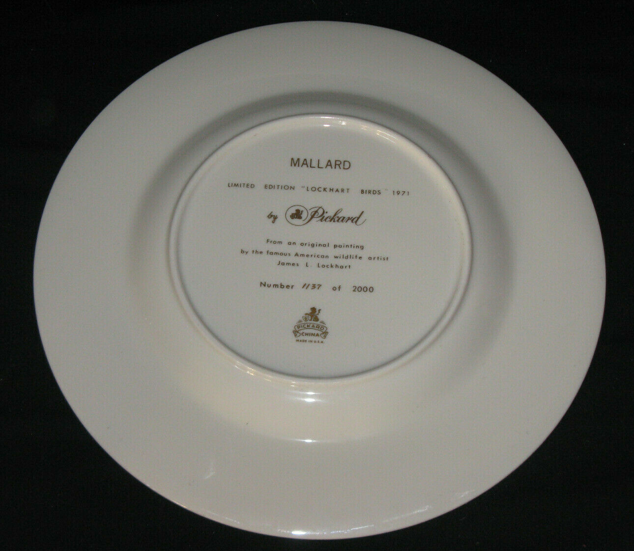 Vintage Collectible Limited Edition Plate Lockhart Birds Pickard ...