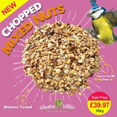 25kg Wild Bird Peanuts, Chopped Mixed Nuts. Aflatoxin Tested. SALE ...