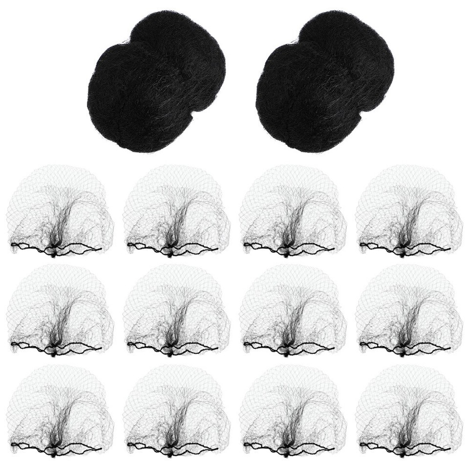 100pcs Invisible Hair Net Black Hair Net Mesh Mesh Hairnet for Women ...