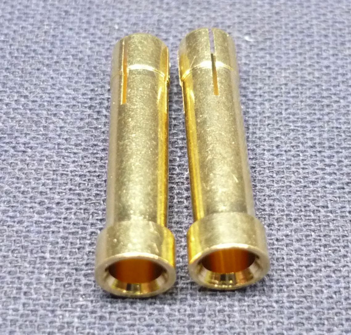 GOLDKONTAKT STECKER REDUZIER ADAPTER BULLET PLUG 4MM AUF 5MM 2 STÜCK ...