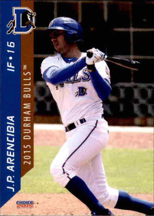 2015 Durham Bulls Choice #13 J.P. Arencibia Miami Florida FL Baseball ...