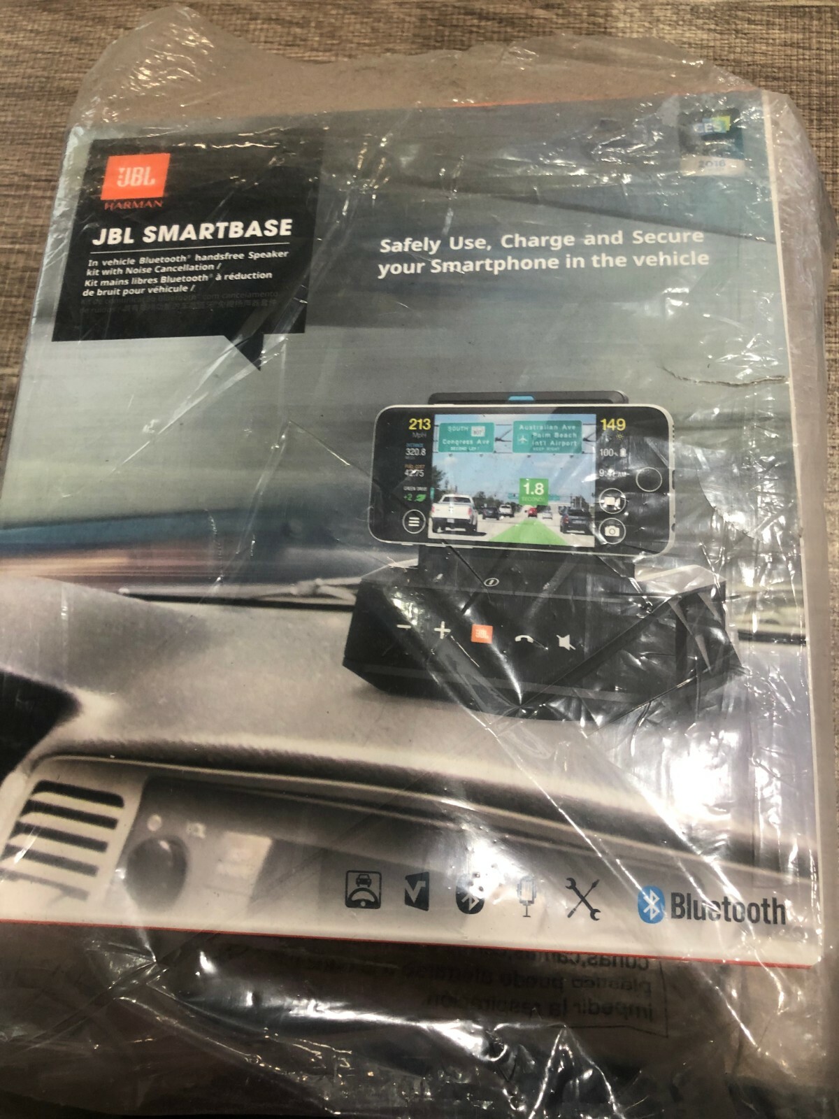 JBL+Smartbase+Car+Audio+Bluetooth+Speaker+-+Black for sale online | eBay