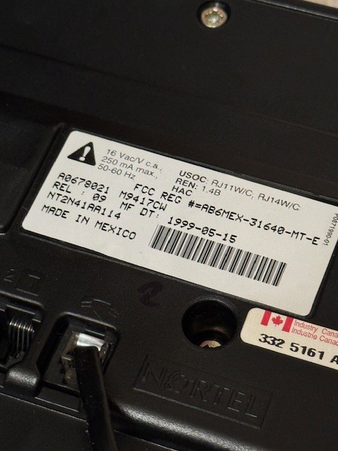 Nortel Aastra M9417 2-Line Phone w Caller ID Black Power Adapter ...