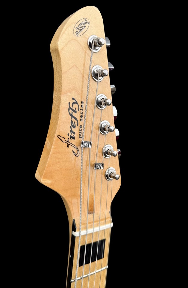 Firefly FFJA VI Baritone Electric Guitar White 30" Scale 24 Fret Maple ...