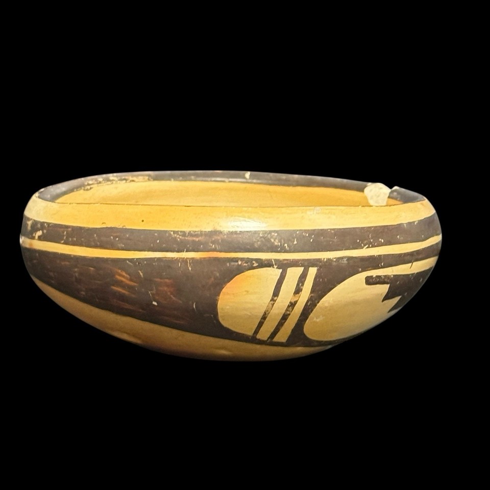 Early Hopi-Tewa Pottery Bowl Hand-Coiled Pueblo Native American ...