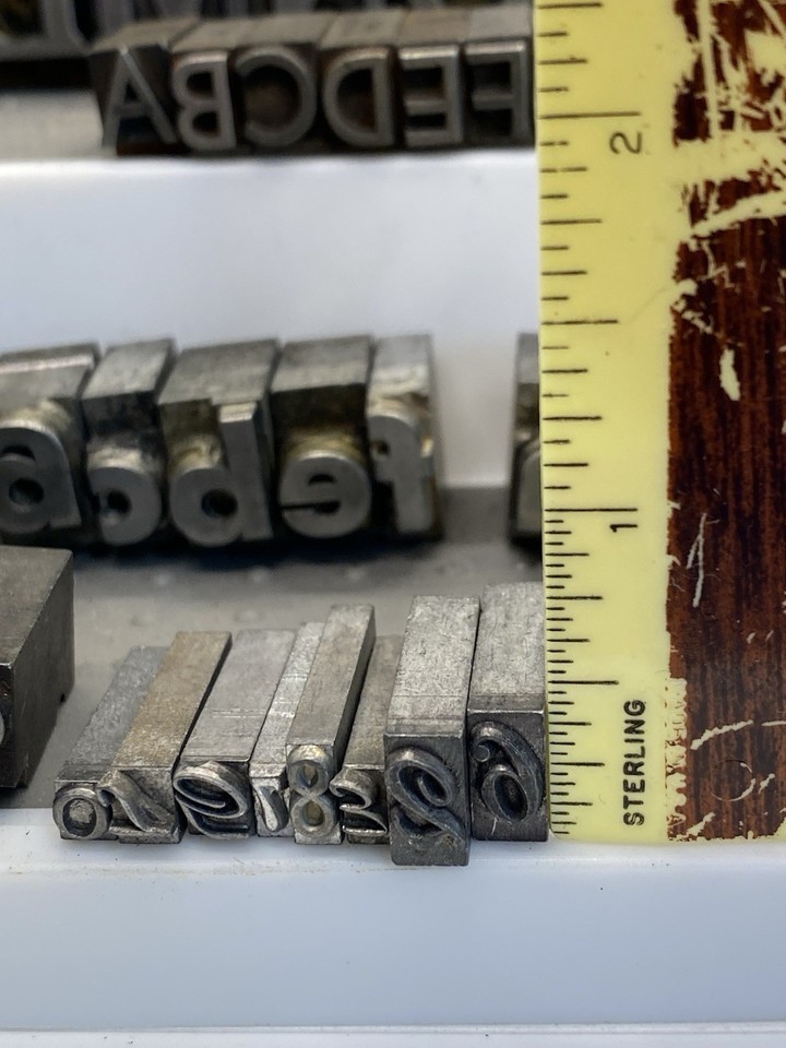 Vintage Printing Press Letters, Numbers, Punctuation, Mixed (146 PCs ...