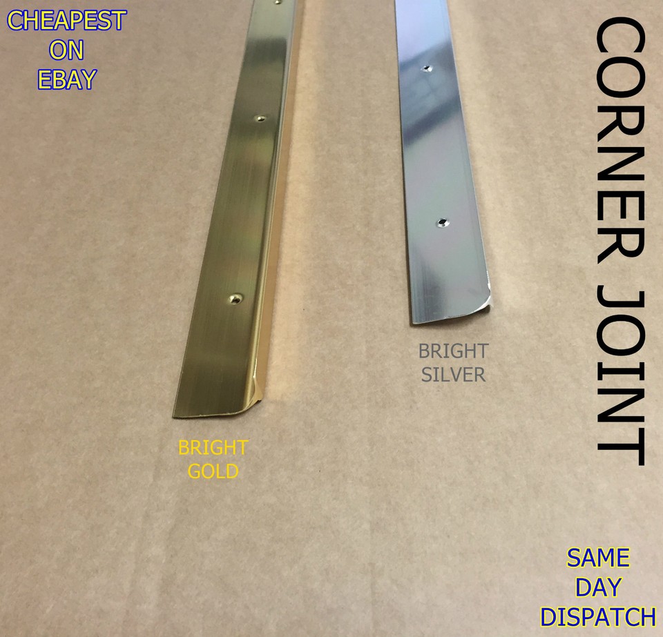 Kitchen Worktop Edging Strips Trims BRIGHT GOLD & BRIGHT SILVER *BRAND ...